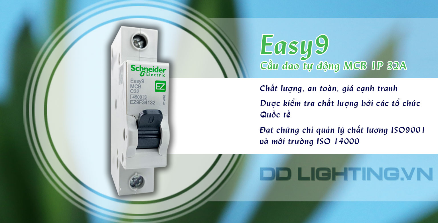 Cầu dao tự động MCB Easy9 hay Aptomat thương hiệu Schneider